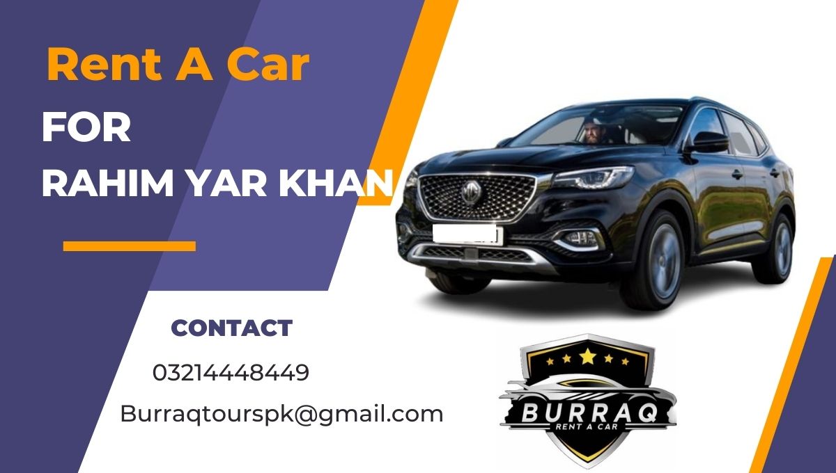 Rent a car Rahim Yar Khan - BURRAQ Rent A Car Lahore - 03214448449